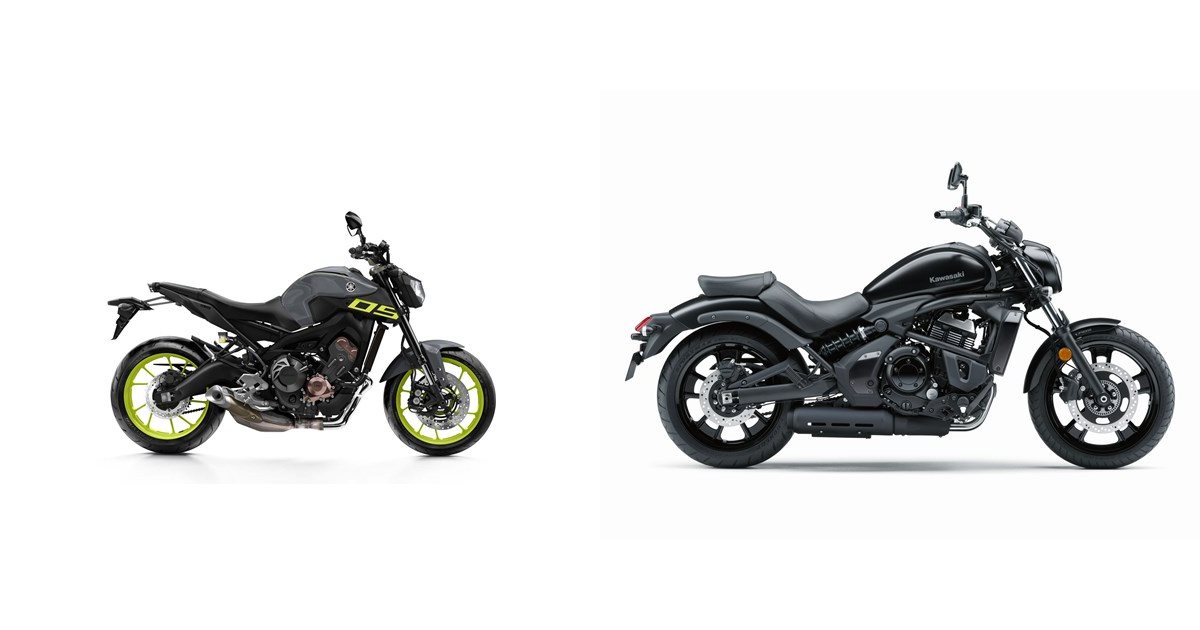 Yamaha MT-09 2016 vs Kawasaki Vulcan S 2018