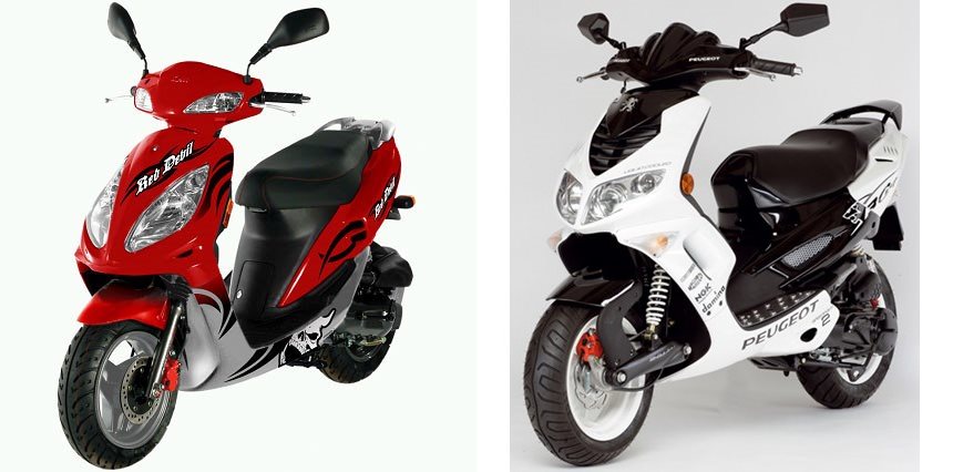 Motorrad Vergleich Sym Red Devil 2009 vs. Peugeot Speedfight 2 50 RCup ...