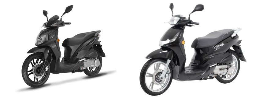 Motorrad Vergleich Sym Symphony SR 125 2023 vs. Peugeot Tweet 125 2012
