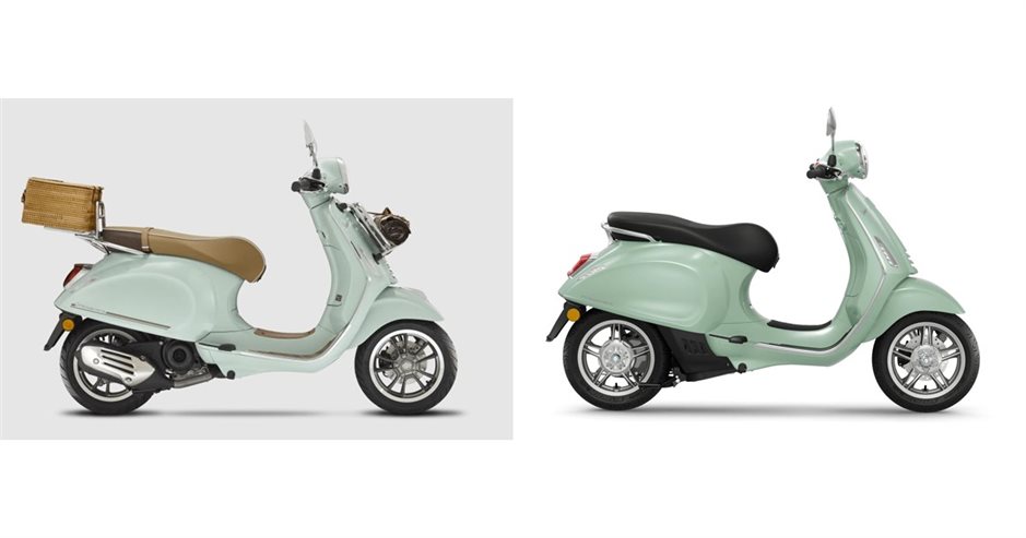 Motorrad Vergleich Vespa Primavera 50 Pic Nic 2023 vs. Vespa Primavera Elettrica 2024