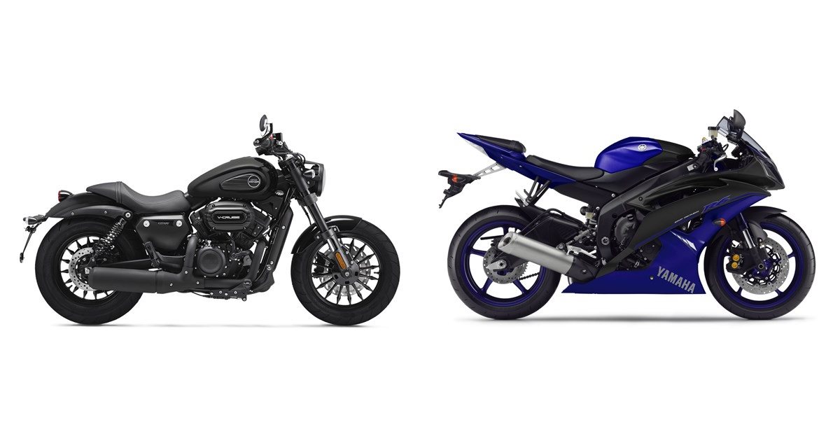 Motorrad Vergleich Keeway V-Cruise 2023 vs. Yamaha YZF-R6 2014