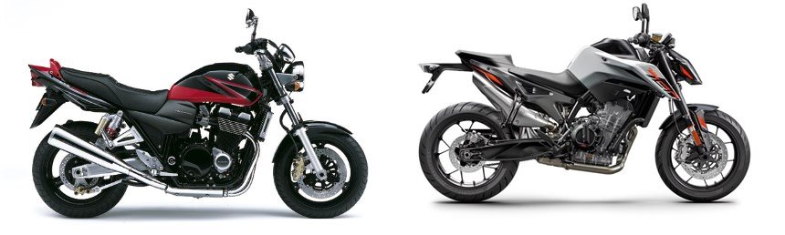 Motorrad Vergleich Suzuki GSX 1400 2005 vs. KTM 790 Duke 2024