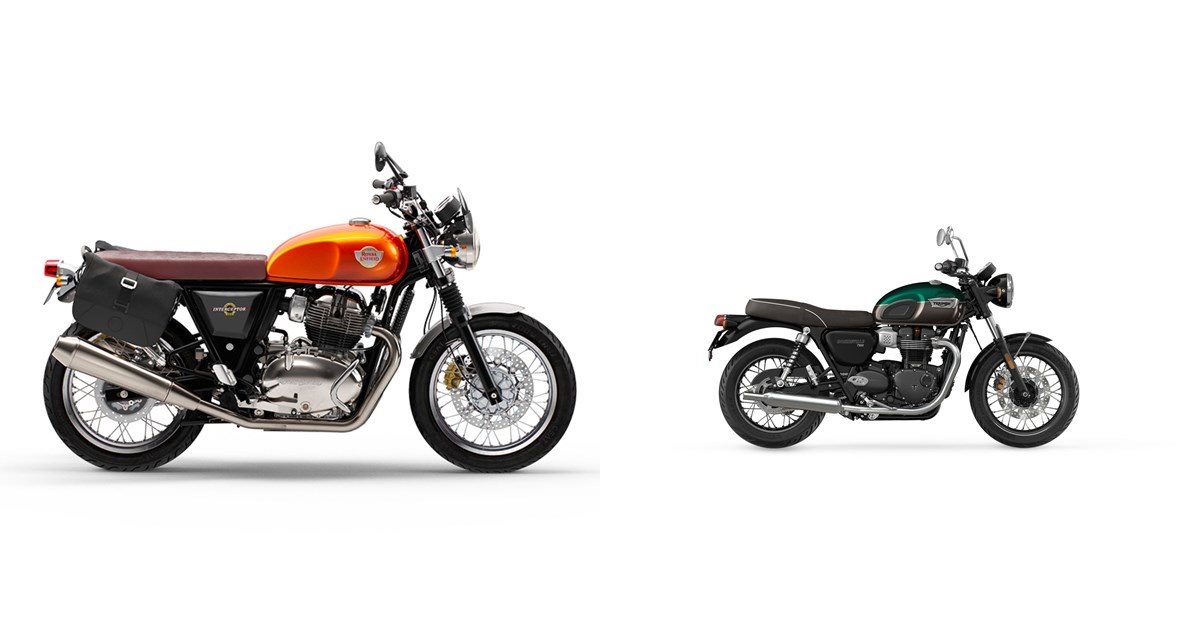 Royal Enfield Interceptor 650 Lightning Edition 2024 vs Triumph ...