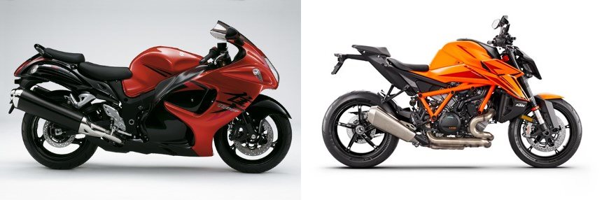 Suzuki GSX 1300 R Hayabusa 2008 vs KTM 1390 Super Duke R 2024