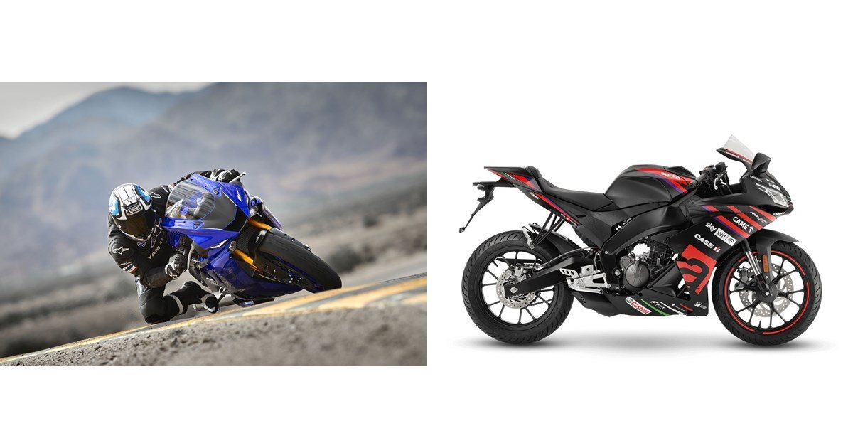 Yamaha YZF-R6 2018 vs Aprilia RS 125 Replica 2023
