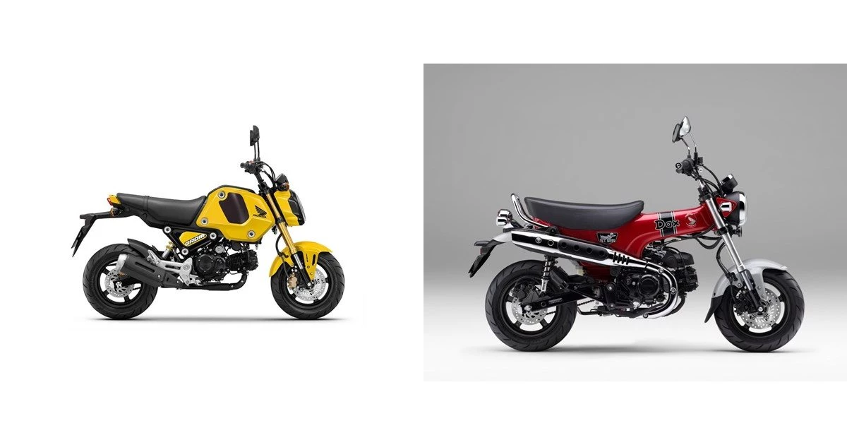 Motorrad Vergleich Honda MSX125 Grom 2024 vs. Honda Dax 125 2023