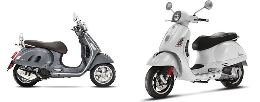 Motorrad Vergleich Vespa GTS 125 Touring 2022 vs. Vespa GTS 125 ie Super 2010