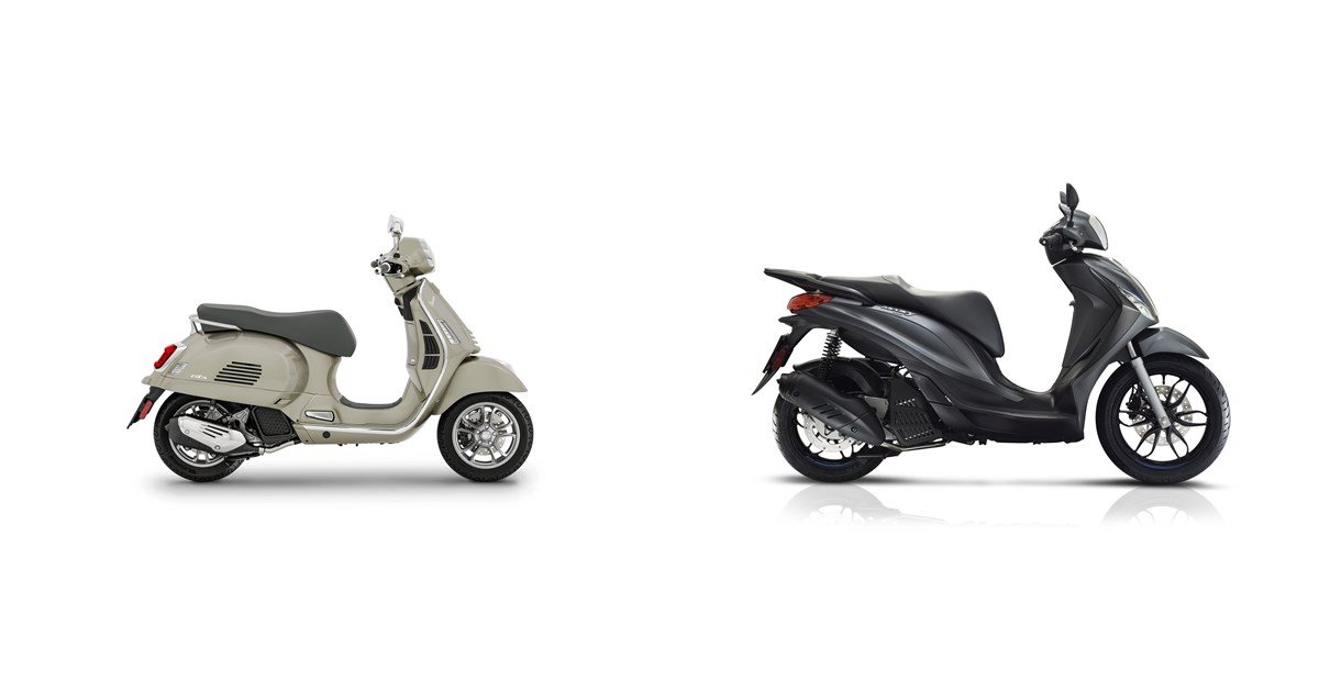 Motorrad Vergleich Vespa GTS 125 2023 vs. Piaggio Medley 125 ie IGET 2018