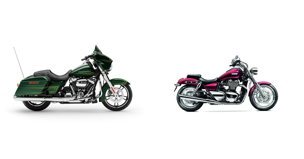 Motorrad Vergleich Harley-Davidson Street Glide FLHX 2020 vs. Triumph ...