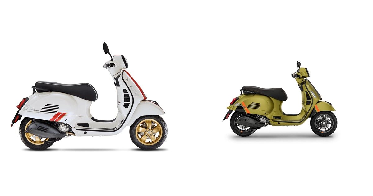 Motorrad Vergleich Vespa GTS 300 Super Racing Sixties 2021 vs. Vespa GTS 300 Super Sport 2024