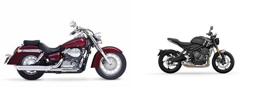 Motorrad Vergleich Honda VT 750 Shadow 2005 vs. Triumph Trident 660 2022