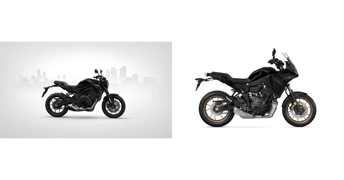 Motorrad Vergleich Honda CB650R 2024 vs. Yamaha Tracer 7 2024
