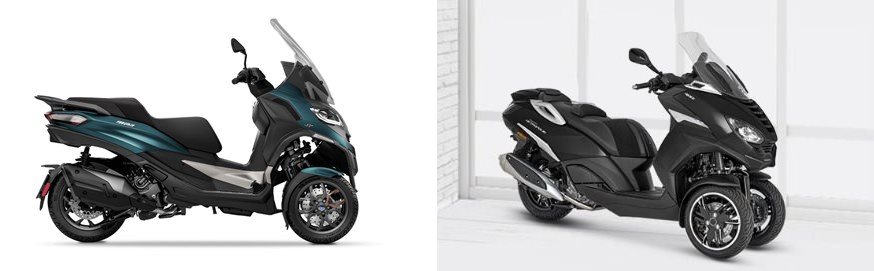 Piaggio MP3 530 HPE Exclusive 2024 vs Peugeot Metropolis Allure 2024
