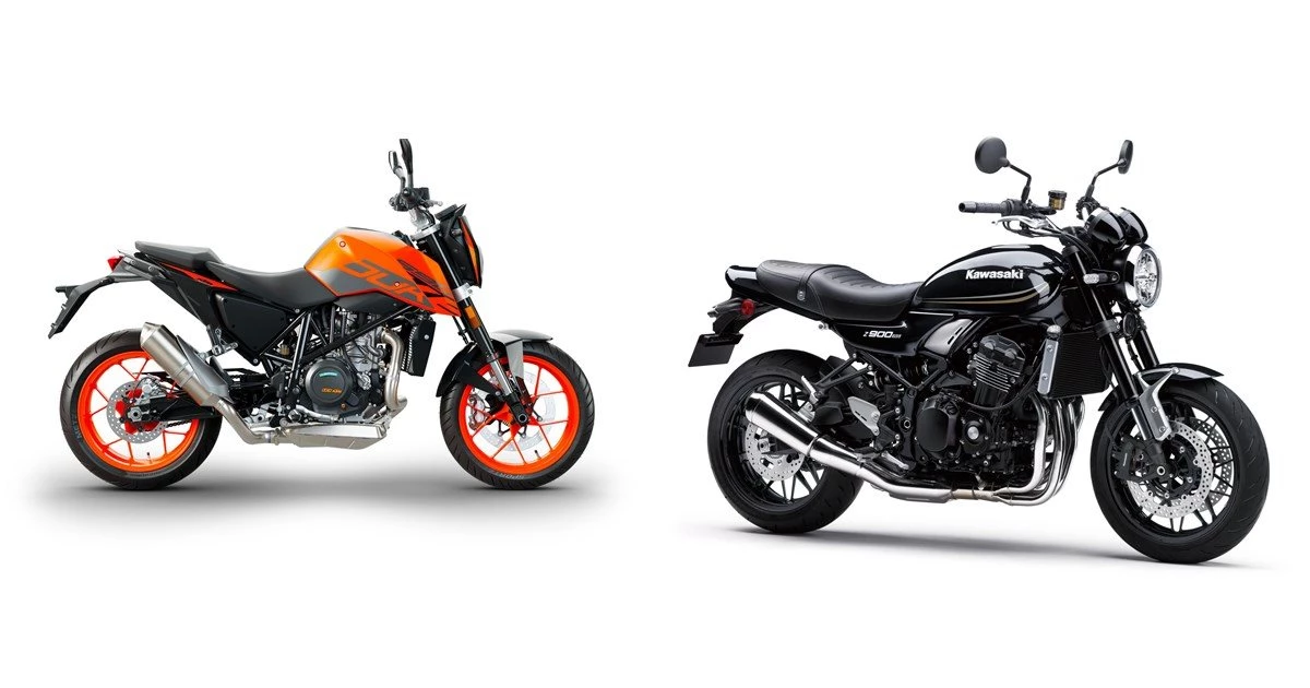 Motorrad Vergleich KTM 690 Duke 2019 vs. Kawasaki Z900 RS 2019