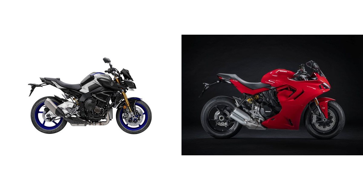 Motorrad Vergleich Yamaha MT-10 SP 2018 vs. Ducati SuperSport 950 2022