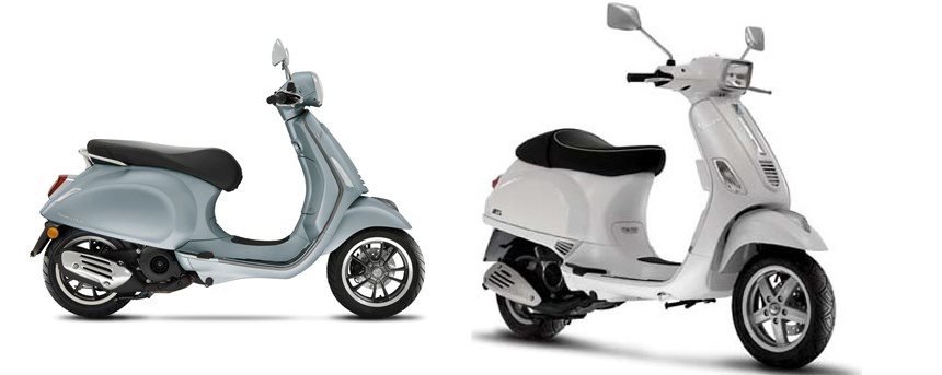 Motorrad Vergleich Vespa Primavera 125 S 2022 vs. Vespa S 125 i.e 2009
