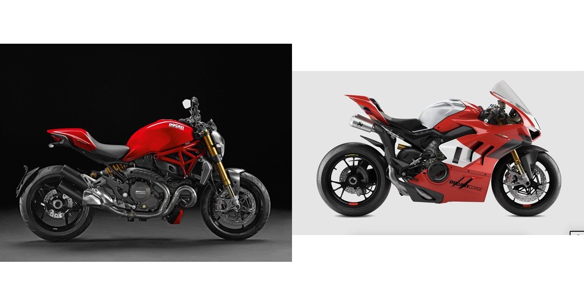 Ducati Monster 1200 S 2014 vs Ducati Panigale V4 R 2024
