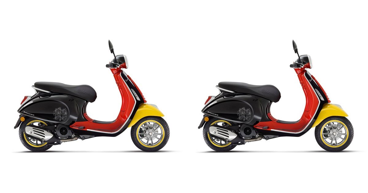 Motorrad Vergleich Vespa Primavera 50 Disney Mickey Mouse Edition 2024 vs. Vespa Primavera 125 ...