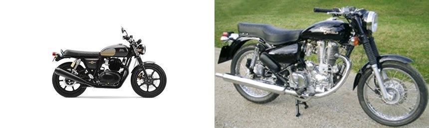 Royal Enfield Interceptor 650 2024 vs Royal Enfield Superbullet 2008