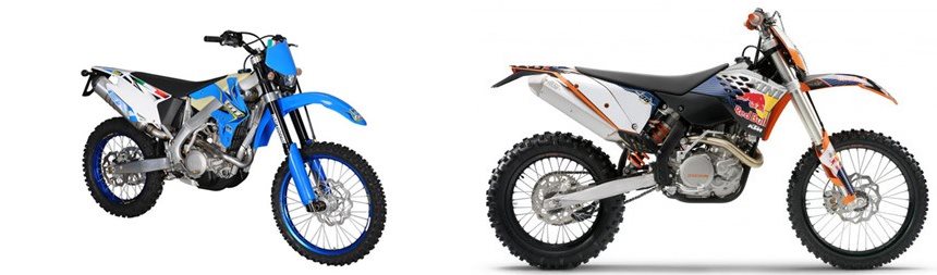 Motorrad Vergleich TM EN 450 2011 vs. KTM 450 EXC 2010