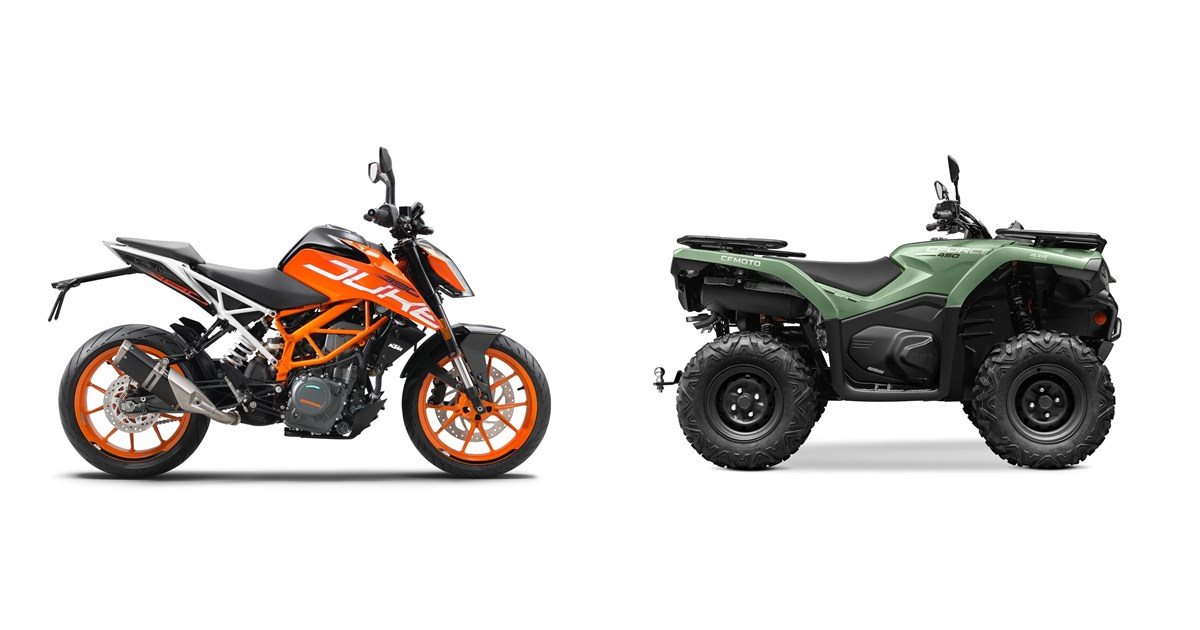 KTM 390 Duke 2020 vs CFMOTO CForce 450 EFI 4x4 S One 2023