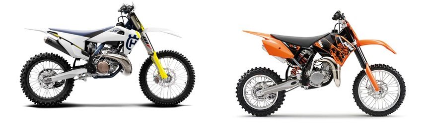 Motorrad Vergleich Husqvarna TC 250 2019 vs. KTM 85 SX 17/14 2010