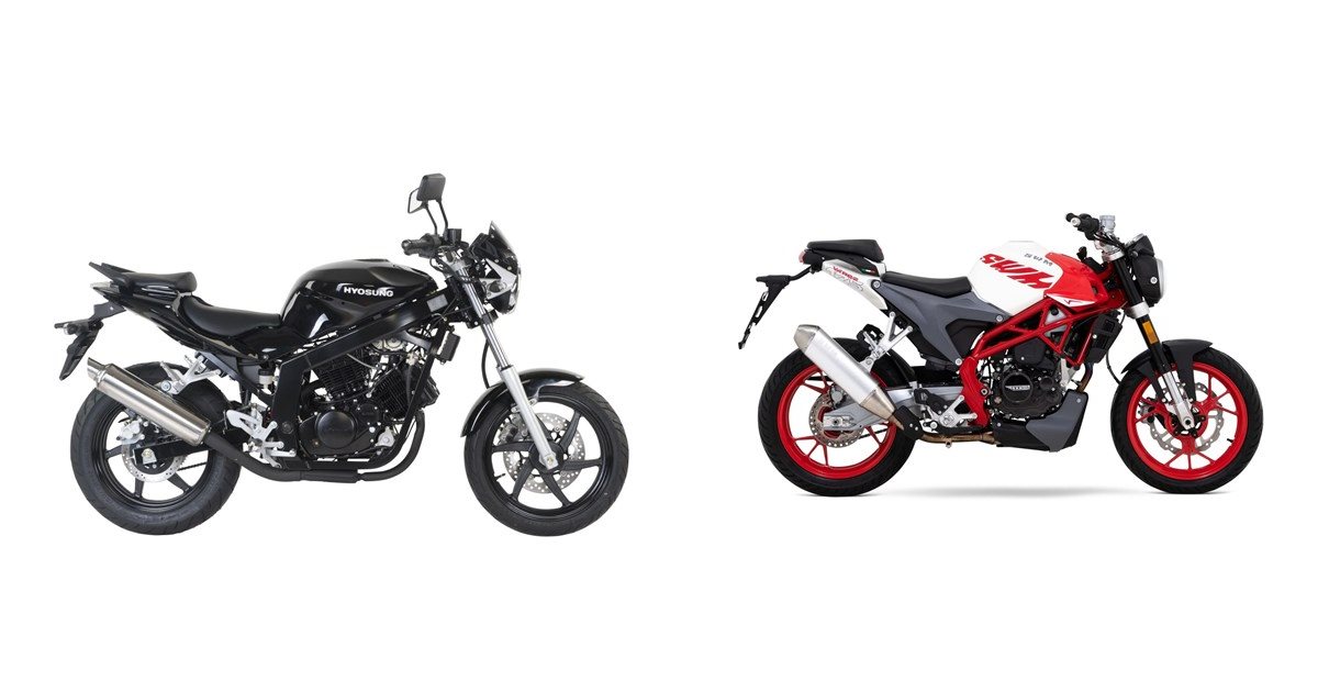 Motorrad Vergleich Hyosung GT 125 Naked 2016 vs. SWM Varez 125 2023