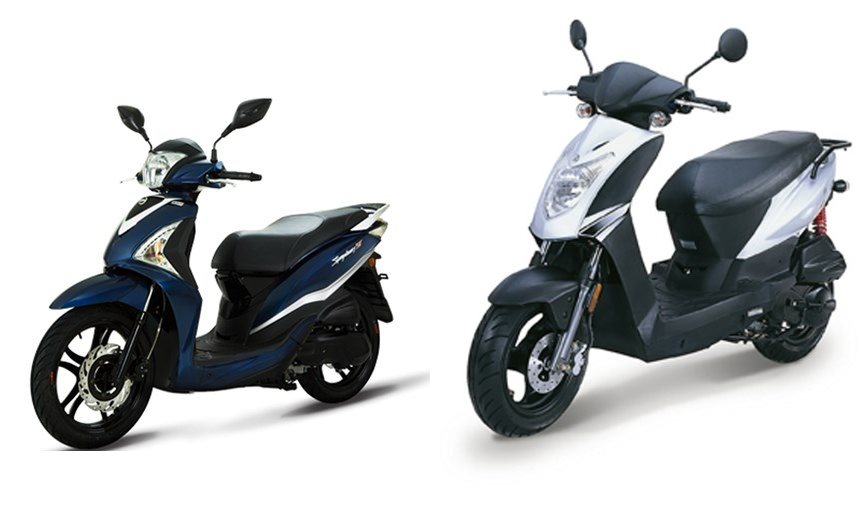 Motorrad Vergleich Sym Symphony ST 125 2022 vs. Kymco Agility 125 S 2006