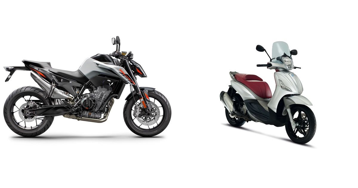 KTM 790 Duke 2023 vs Piaggio Beverly 350ie Sport Touring 2012