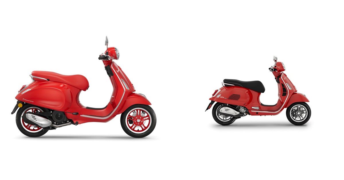 Motorrad Vergleich Vespa Primavera 125 (RED) 2024 vs. Vespa GTS 300 Super 2024