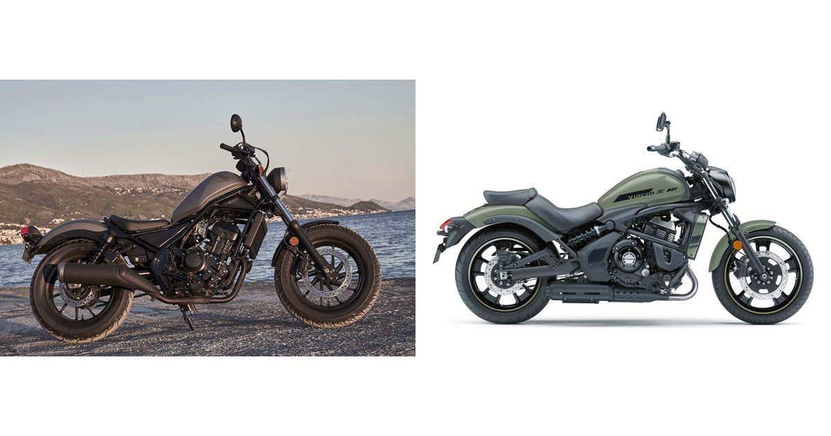 Motorrad Vergleich Honda CMX500 Rebel 2017 vs. Kawasaki Vulcan S 2024