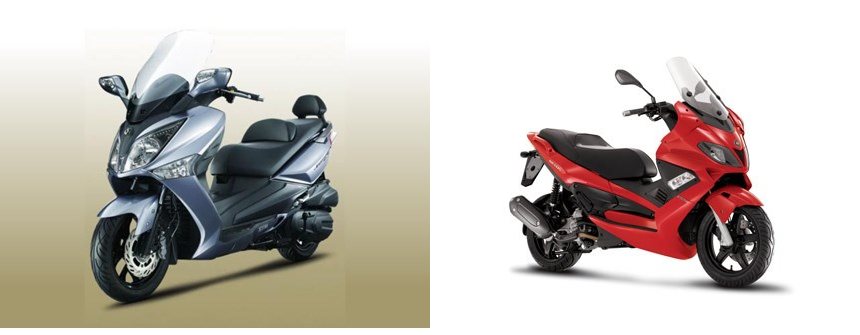 Motorrad Vergleich Sym GTS 300i 2013 vs. Gilera Nexus 300 2012