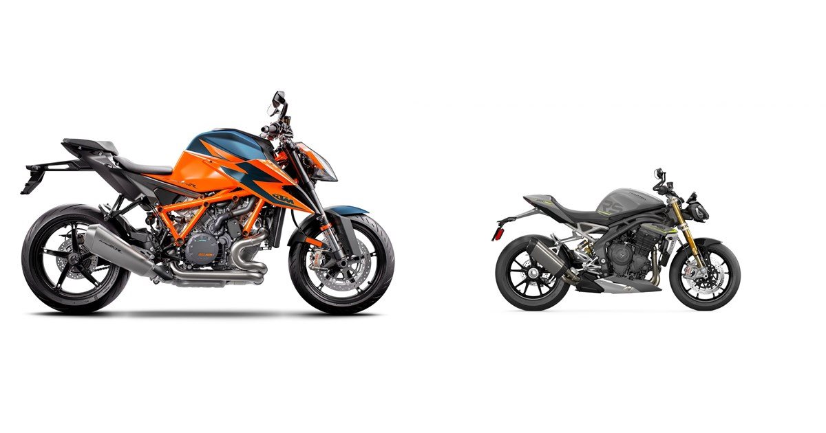Comparaison des motos KTM 1290 Super Duke R 2020 VS. Triumph Speed ...