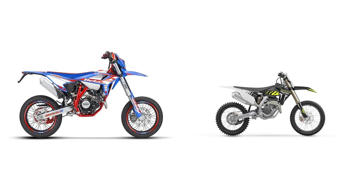 Motorrad Vergleich Beta RR Motard 125 R 2024 vs. Triumph TF 250-X 2024