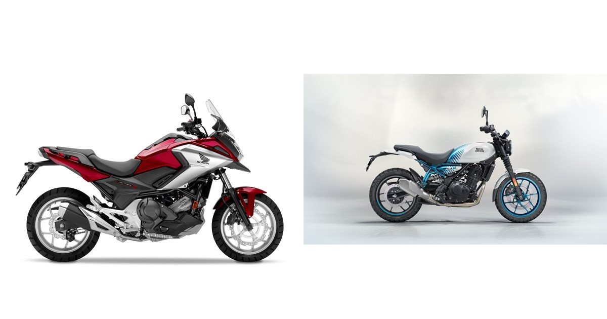Motorrad Vergleich Honda NC750X DCT 2019 vs. Royal Enfield Guerrilla ...