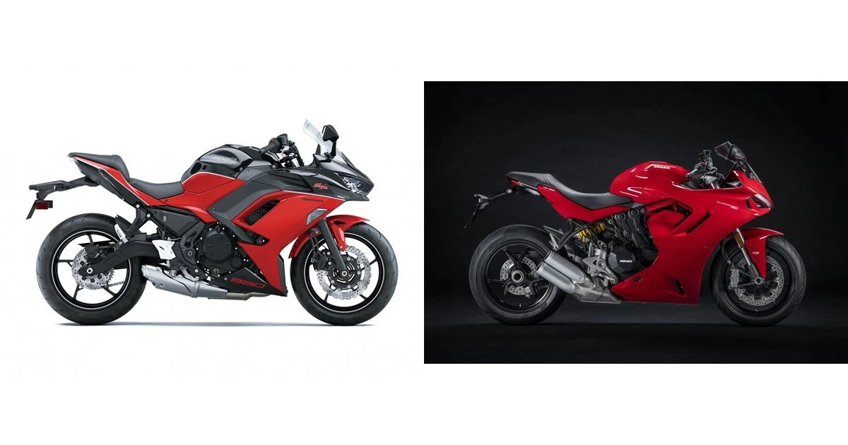 Kawasaki Ninja 650 40th Anniversary 2024 vs Ducati SuperSport 950 2021