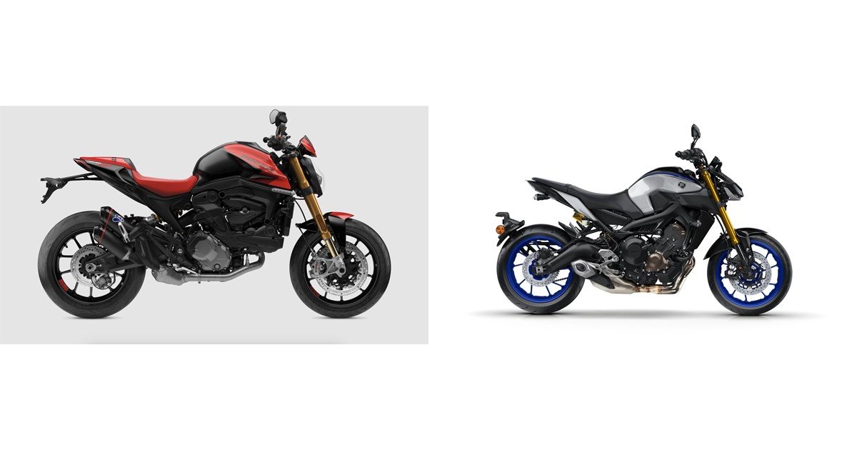 Ducati Monster SP 2024 vs Yamaha MT-09 SP 2019