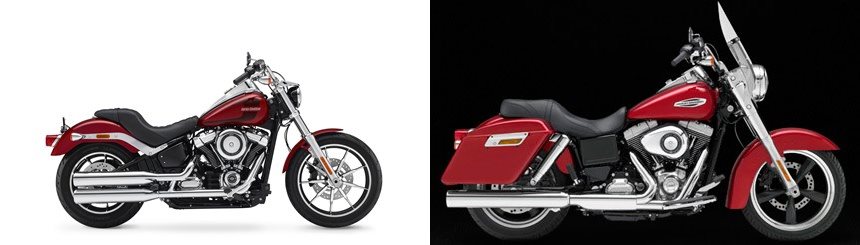 Motorrad Vergleich Harley-Davidson Softail Low Rider FXLR 2018 vs ...