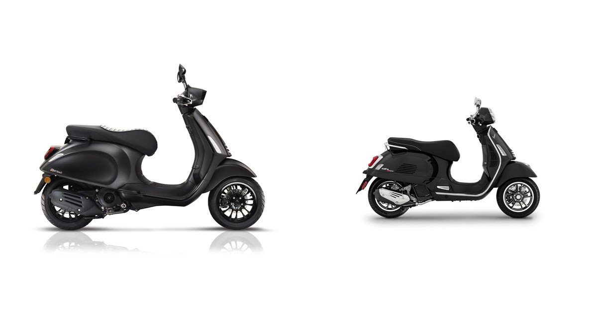 Motorrad Vergleich Vespa Sprint 125 iGet Notte 2018 vs. Vespa GTS 125 Super 2024