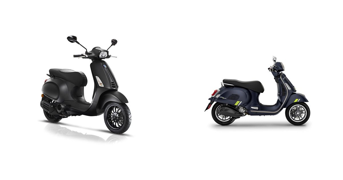 Motorrad Vergleich Vespa Sprint 125 iGet Notte 2019 vs. Vespa GTS 300 Super Tech 2024