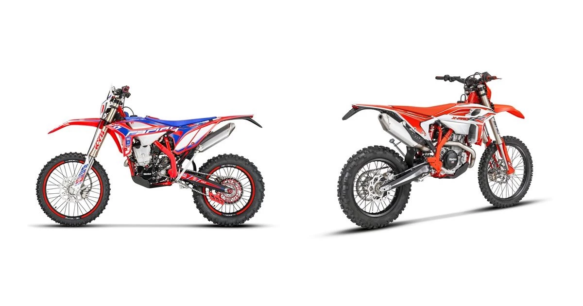Motorrad Vergleich Beta RR 390 4T Racing 2020 vs. Beta RR X-PRO 4T 390 2025