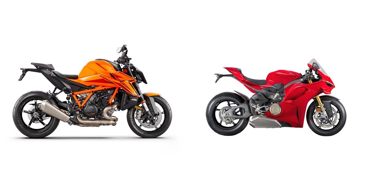KTM 1390 Super Duke R 2024 vs Ducati Panigale V4 S 2025