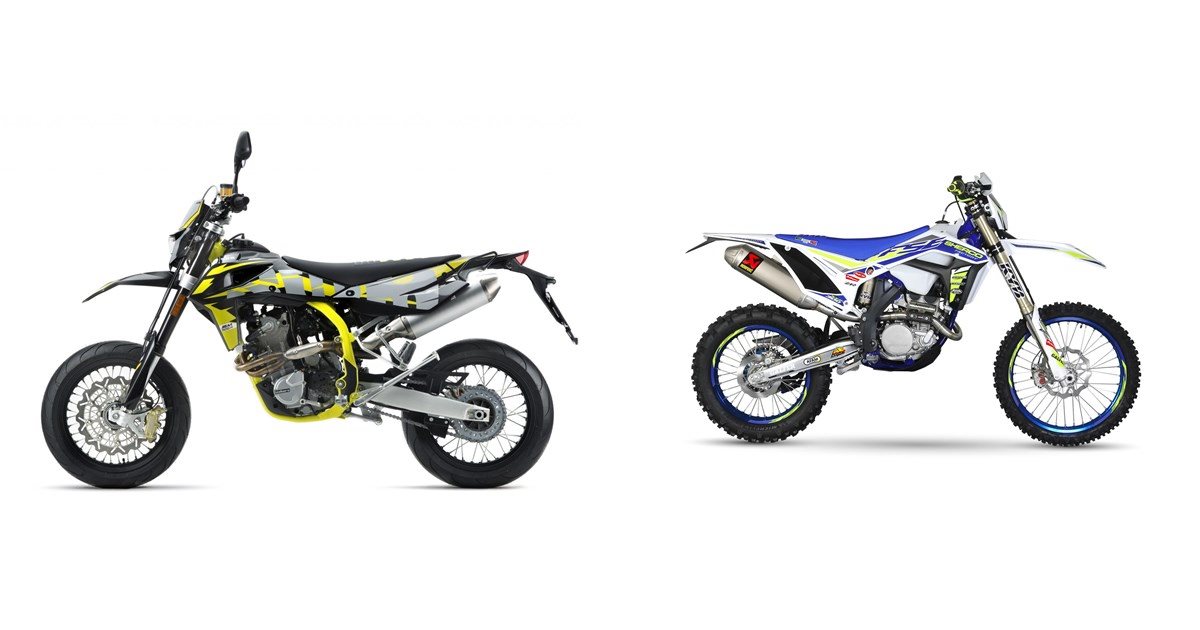 Motorrad Vergleich SWM SM 500 R 2020 vs. Sherco 300 SEF Factory 2019