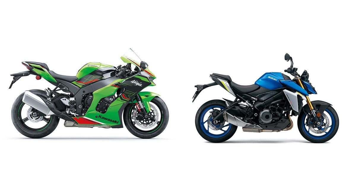 Motorrad Vergleich Kawasaki Ninja ZX-10R 2023 vs. Suzuki GSX-S1000 2023