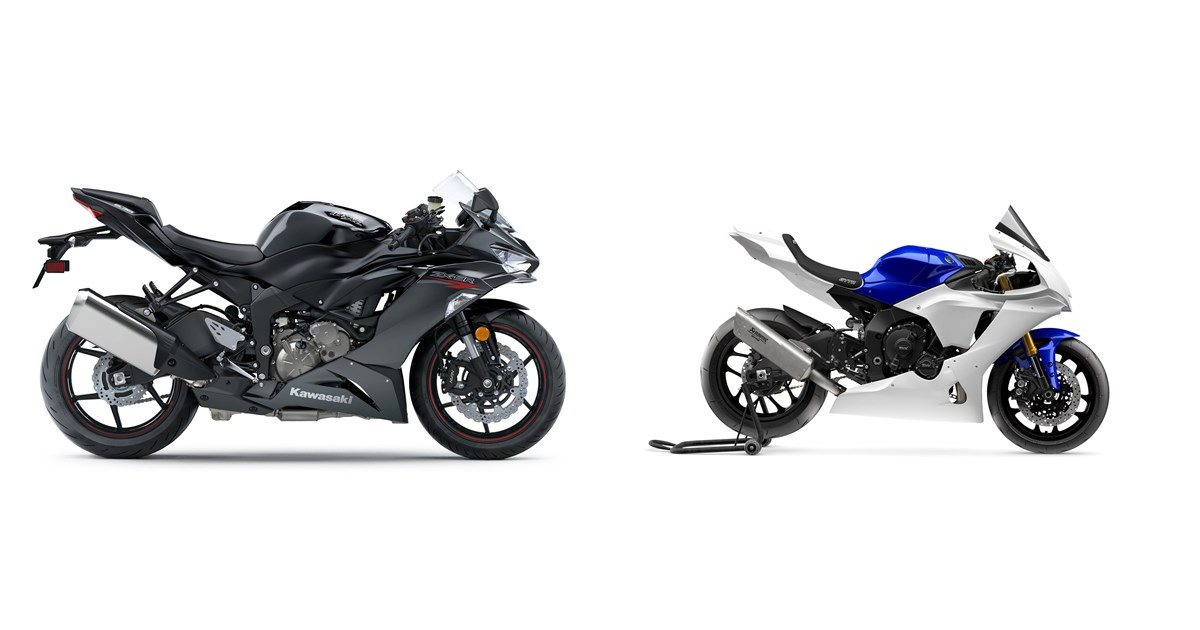 Motorrad Vergleich Kawasaki Ninja ZX-6R 2020 vs. Yamaha R1 GYTR 2024