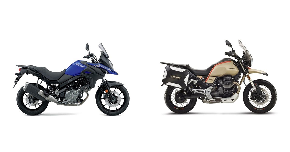 Motorrad Vergleich Suzuki V-Strom 650 2024 vs. Moto Guzzi V85 TT Travel ...