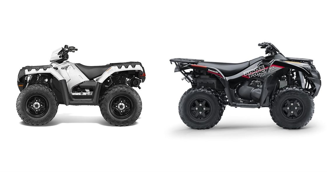 Motorrad Vergleich Polaris Sportsman 850 2015 vs. Kawasaki Brute Force ...