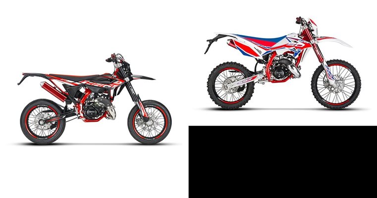Motorrad Vergleich Beta RR 50 Motard Track 2024 vs. Beta RR 50 Racing 2019