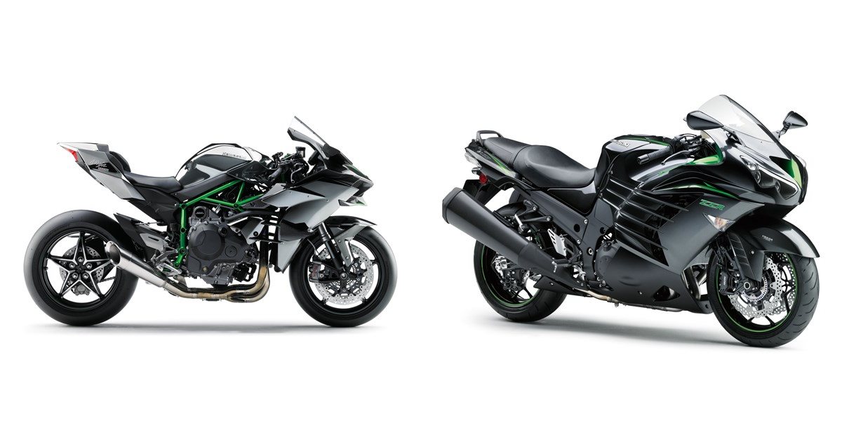 Motorrad Vergleich Kawasaki Ninja H2R 2015 vs. Kawasaki ZZR 1400 2018