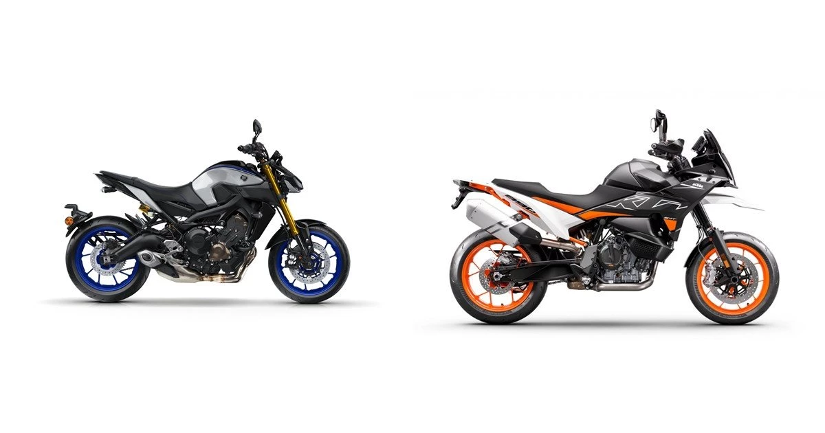 Motorrad Vergleich Yamaha MT-09 SP 2018 vs. KTM 890 SMT 2023